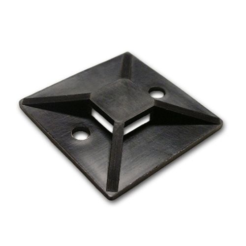 Black 20 X 20 Self Adh Cable Tie Base (100) - World Wide Products Shop