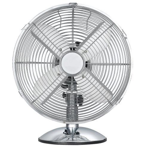 Status 12″ 3-Speed Plastic Blade Chrome Desk Fan - World Wide Products Shop