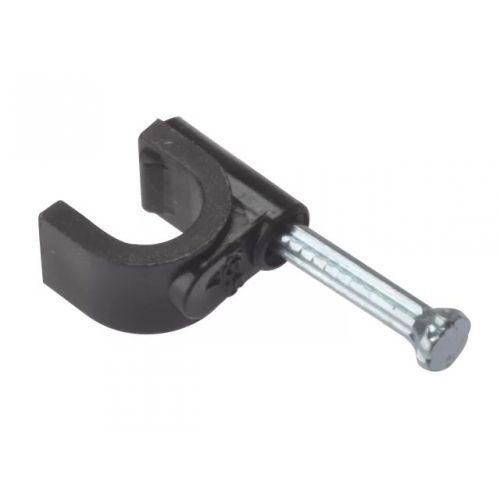 Black 5mm Round Cable Clip - World Wide Products Shop