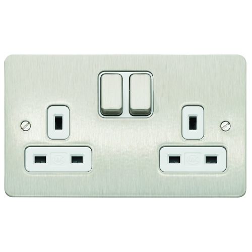 MK 1G Dual Earth Switched Socket Flush - World Wide Products Shop