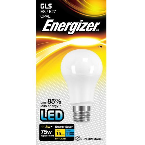 Energizer LED GLS ES 11.6w=1060l=75w Opal Daylight - World Wide ...