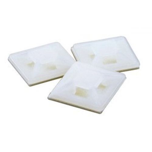White 20 X 20 Self Adh Cable Tie Base (100) - World Wide Products Shop